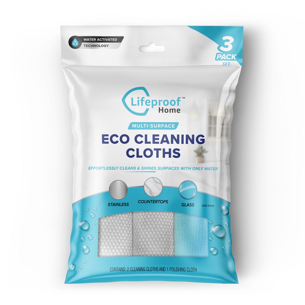 Streakless Microfiber Cleaning Cloths 3-Pack Set | Lifeproof ...